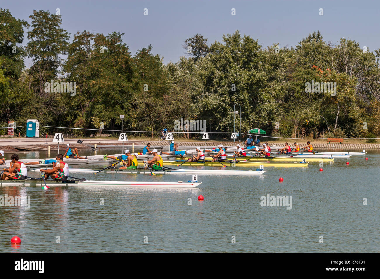 PLOVDIV, BULGARIA - JULY 26, 2015 - World rowing championship under 23 ...