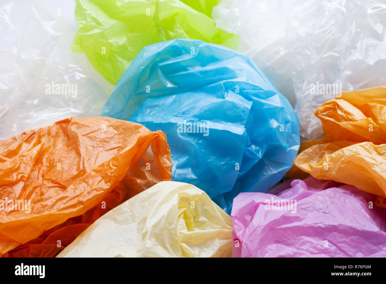 Colorful plastic bags Stock Photo - Alamy