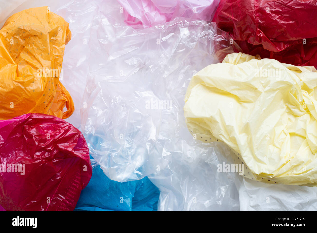 Colorful plastic bags Stock Photo - Alamy