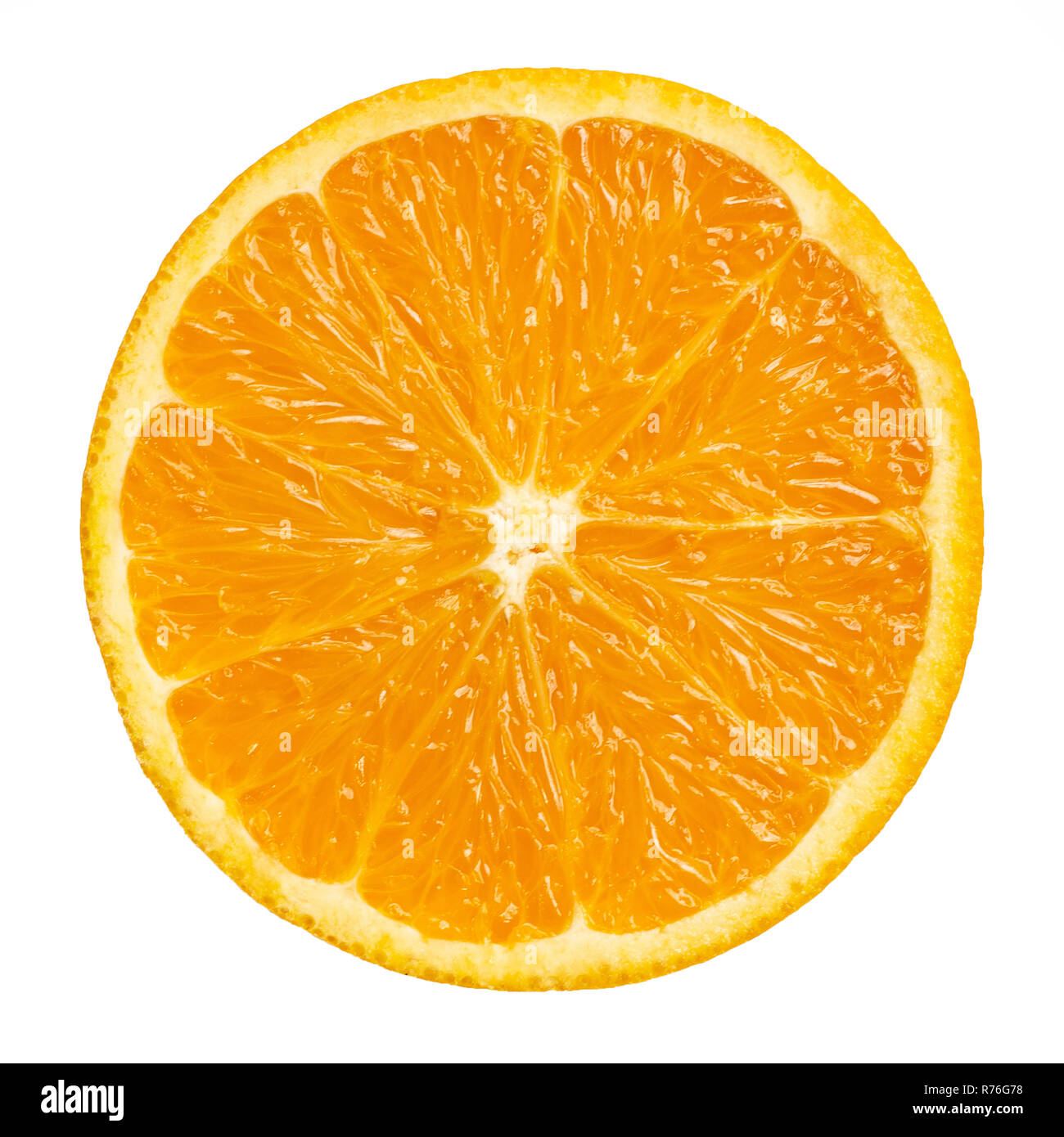 Orange slice isolated on white Stock Photo - Alamy