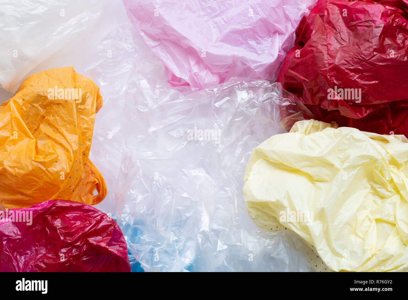 Colorful plastic bags Stock Photo - Alamy