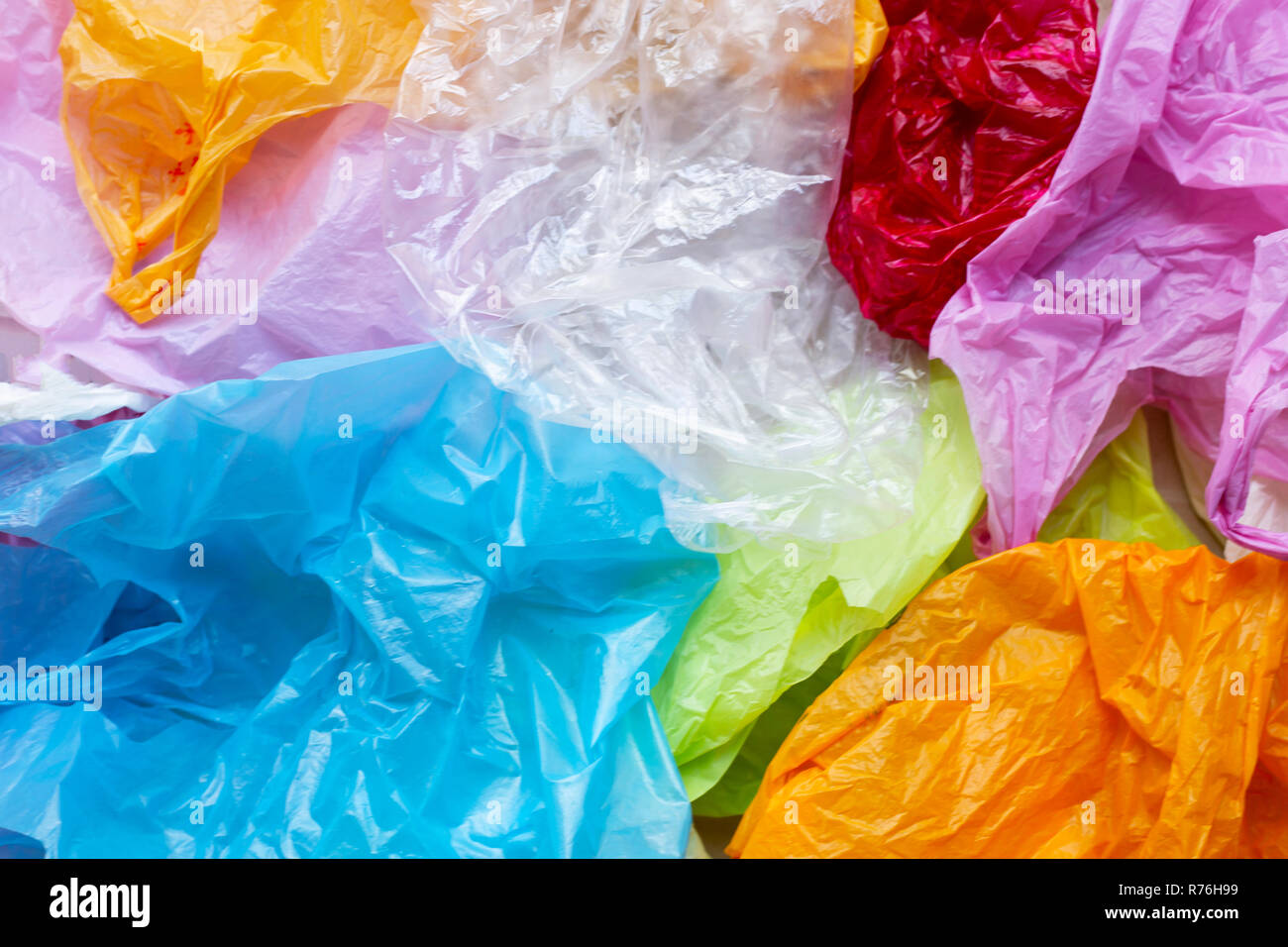 Colorful plastic bags Stock Photo - Alamy