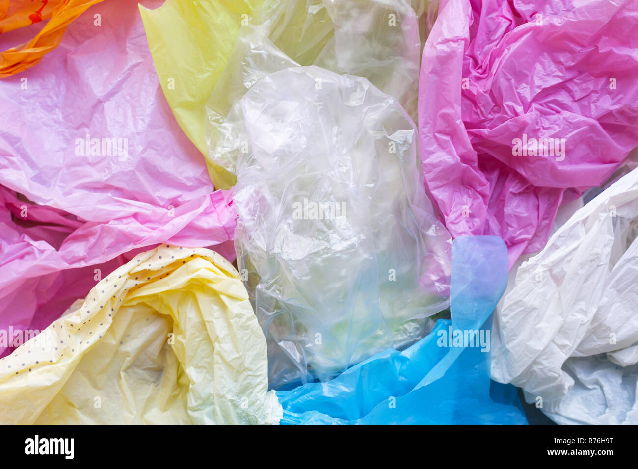Colorful plastic bags Stock Photo - Alamy
