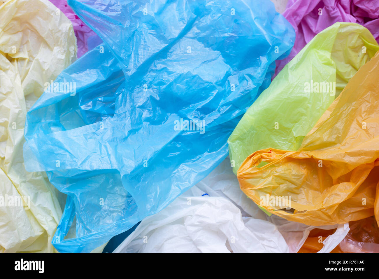 Colorful plastic bags Stock Photo - Alamy