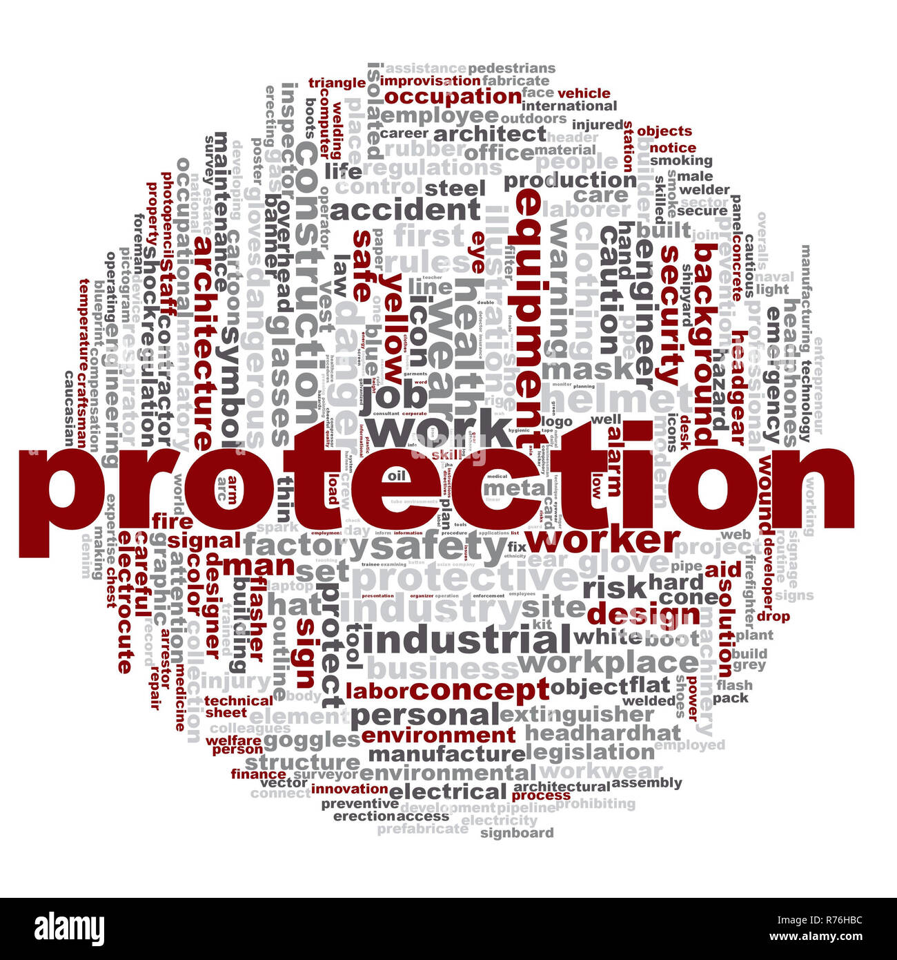 Protection word cloud Stock Photo - Alamy