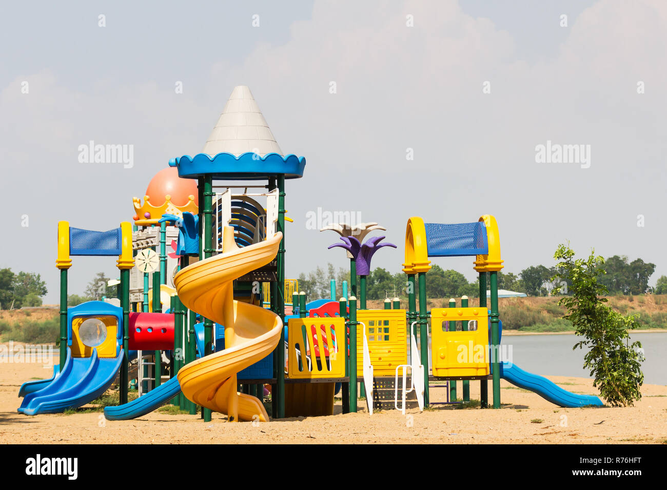 Modern children playground Stock Photo - Alamy