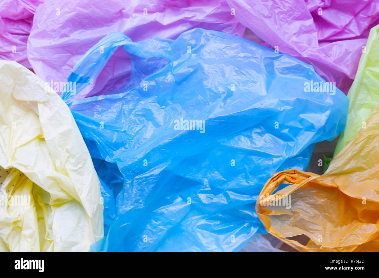Colorful plastic bags Stock Photo - Alamy