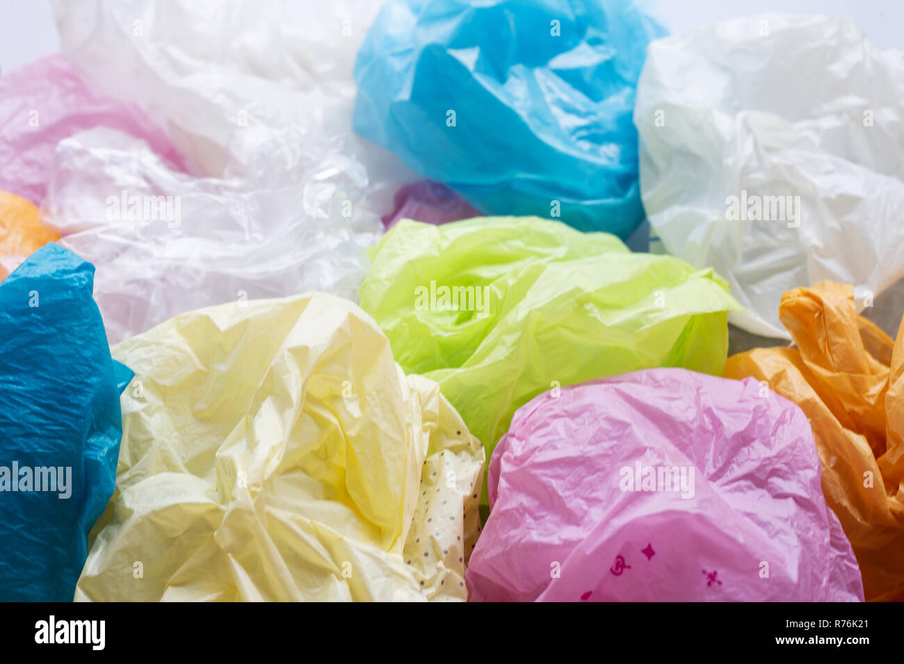 Colorful plastic bags Stock Photo - Alamy
