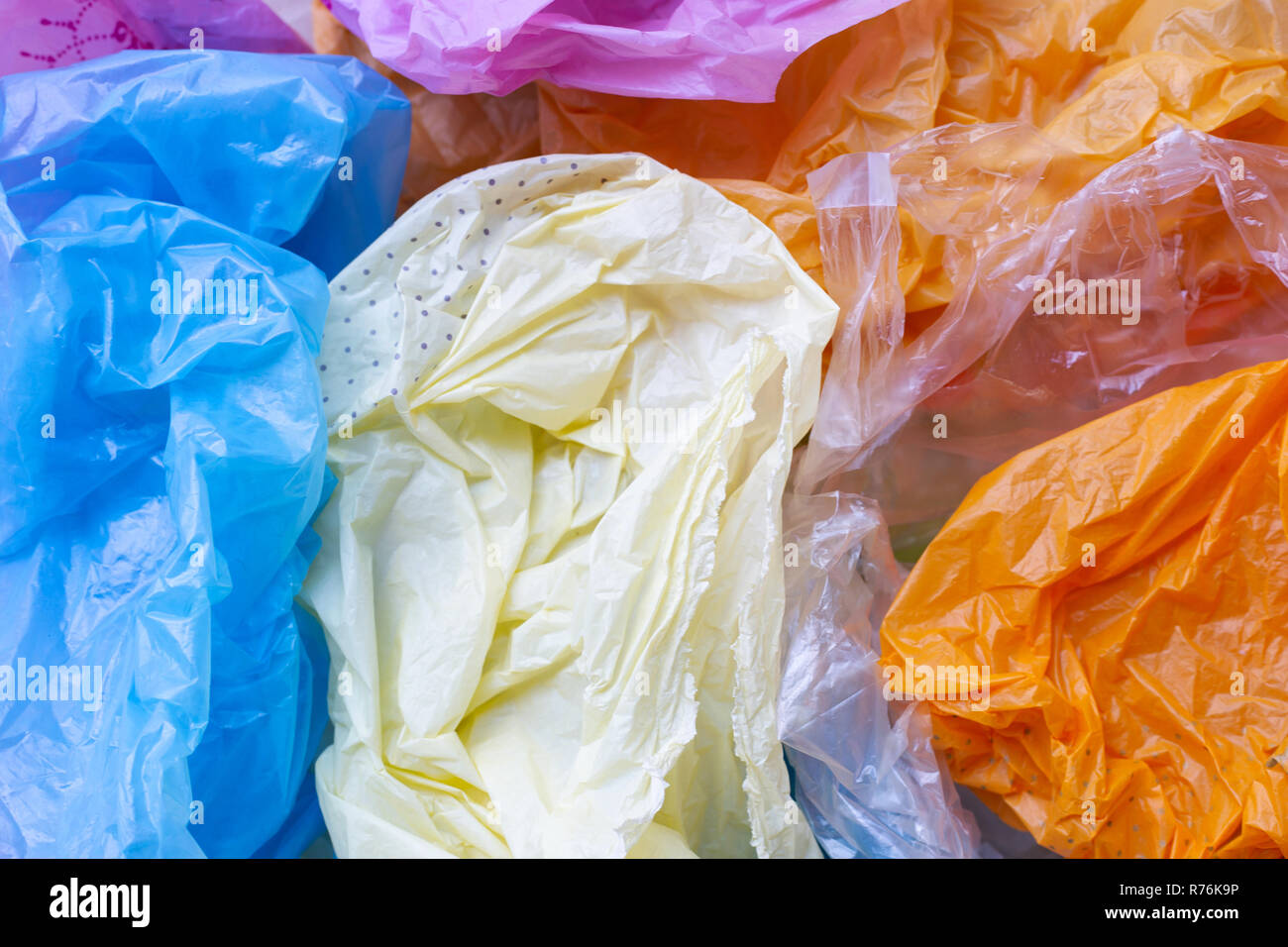 Colorful plastic bags Stock Photo - Alamy