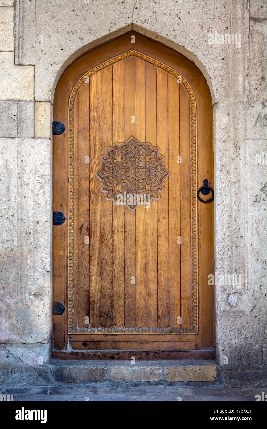 Ancient wooden door in the fortress Stock Photo - Alamy