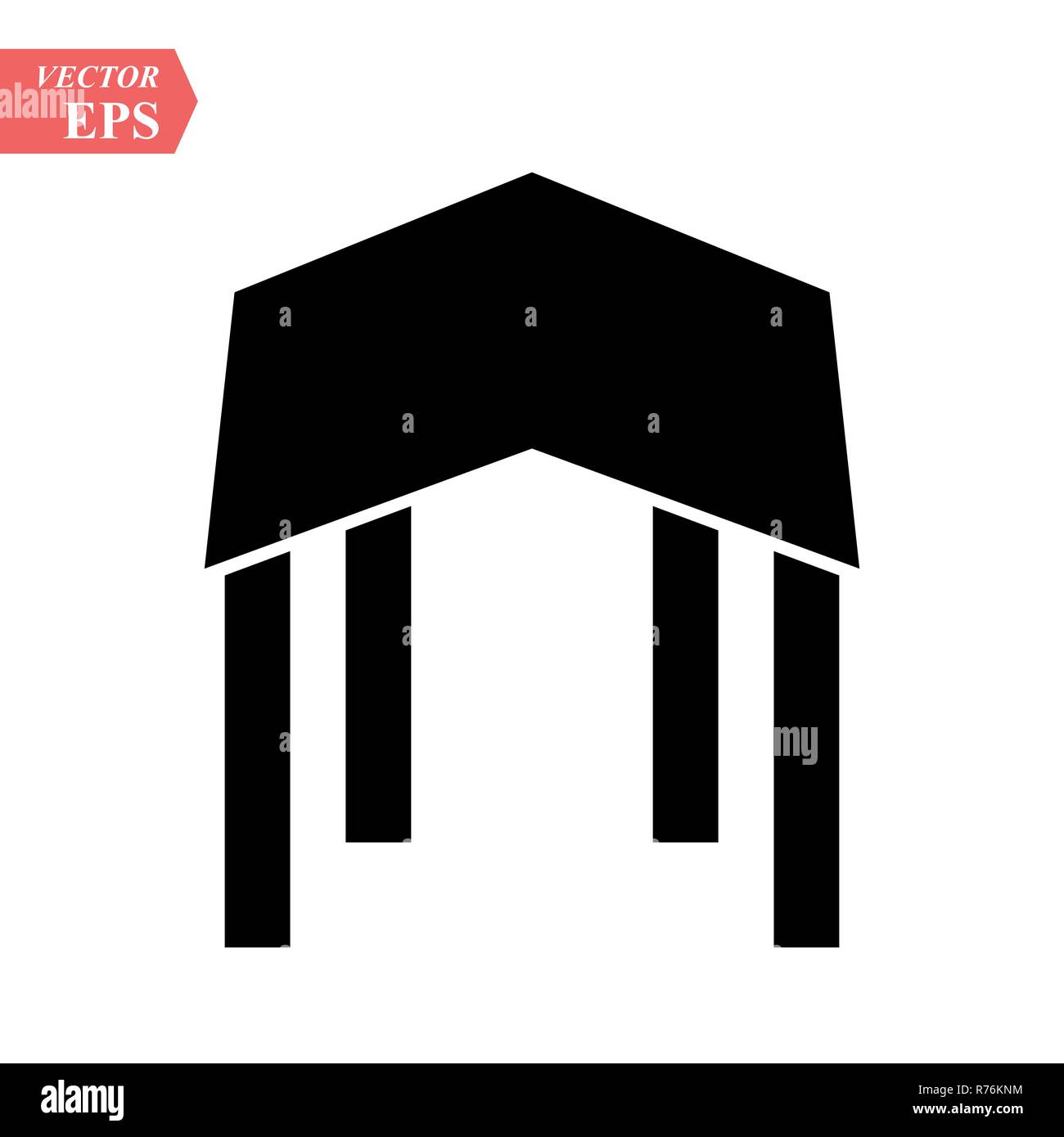 Pavilion tent icon. Simple illustration of pavilion tent vector icon ...