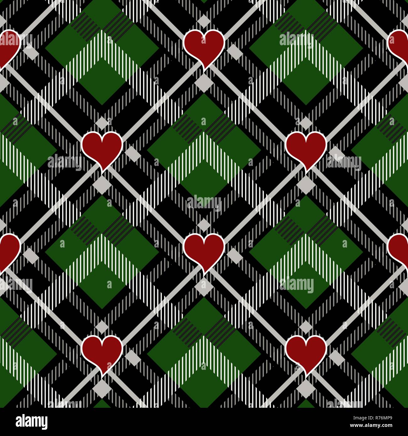 Black and green buffalo checks Stock Vector Images - Alamy