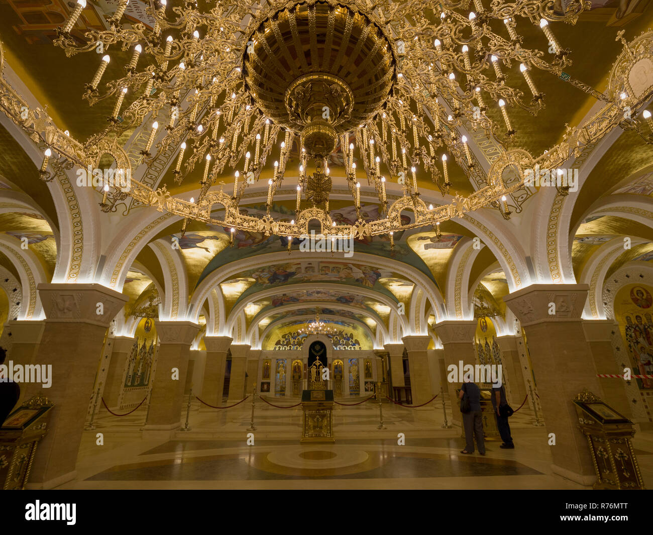 inside Orthodox Cathedral St. Sava, Belgrade, Serbia, Europe Stock ...