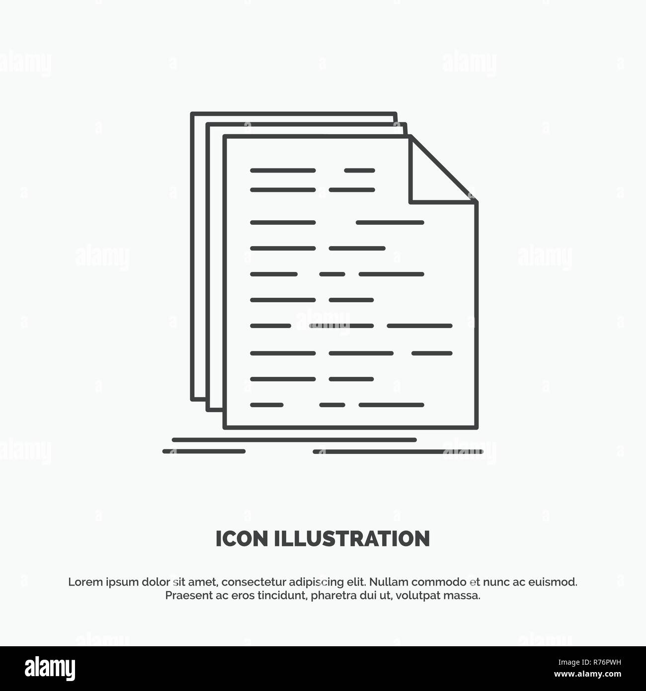 Code Coding Doc Programming Script Icon Line Vector Gray Symbol For Ui And Ux Website Or
