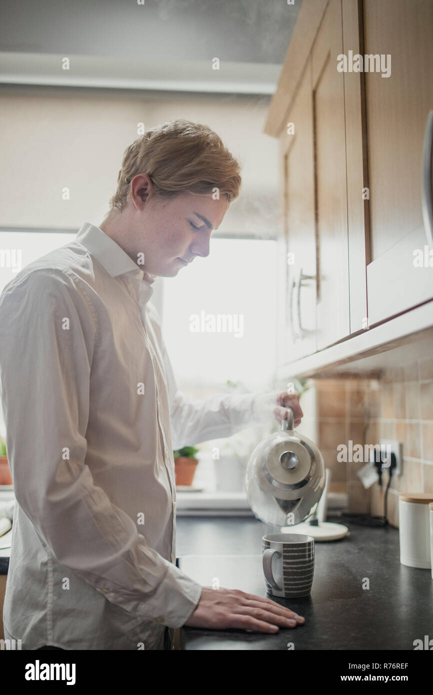 Making a Cup of Tea Stock Photo - Alamy