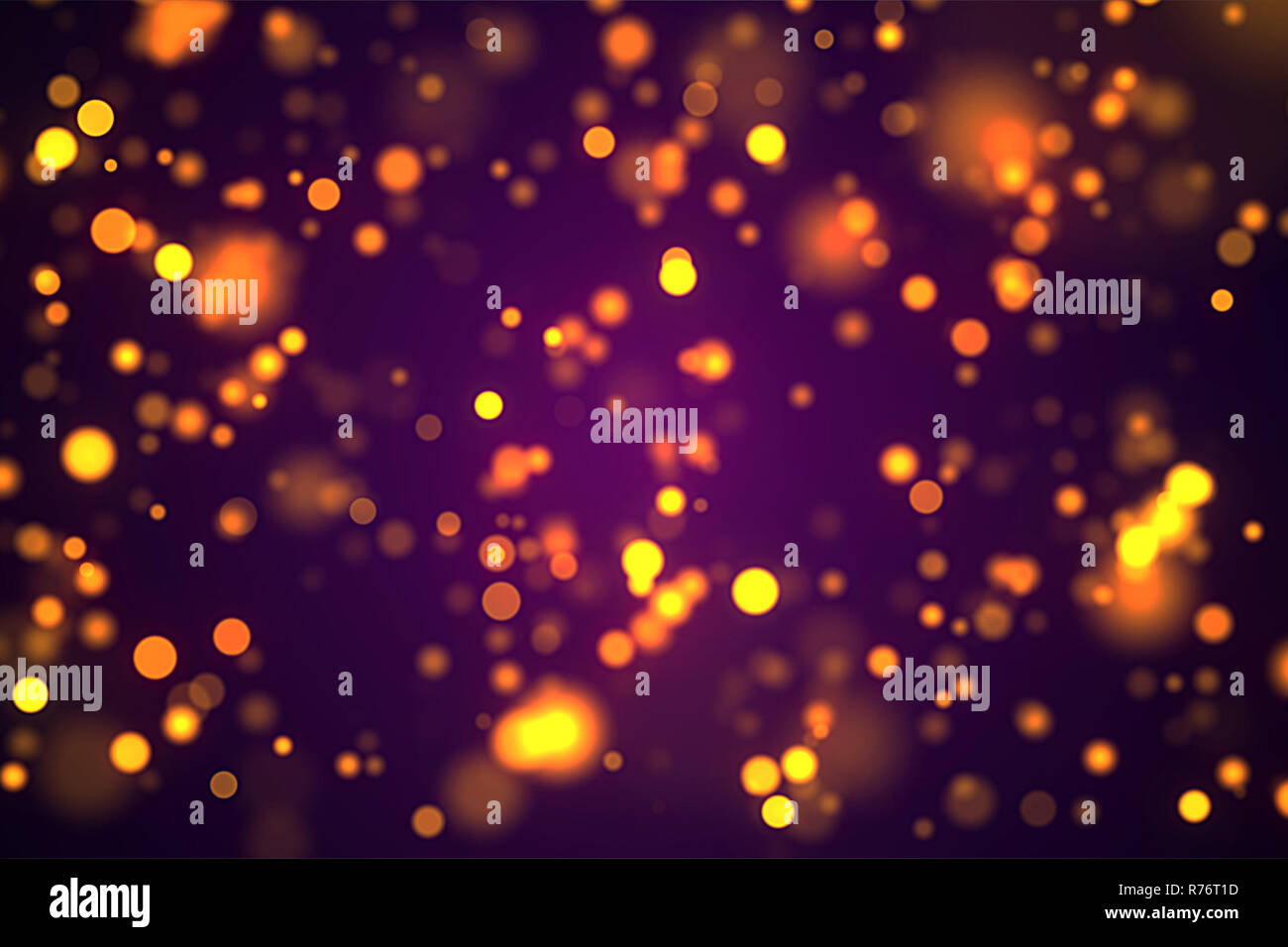 Purple background with golden glowing amber fire particles Stock Photo ...