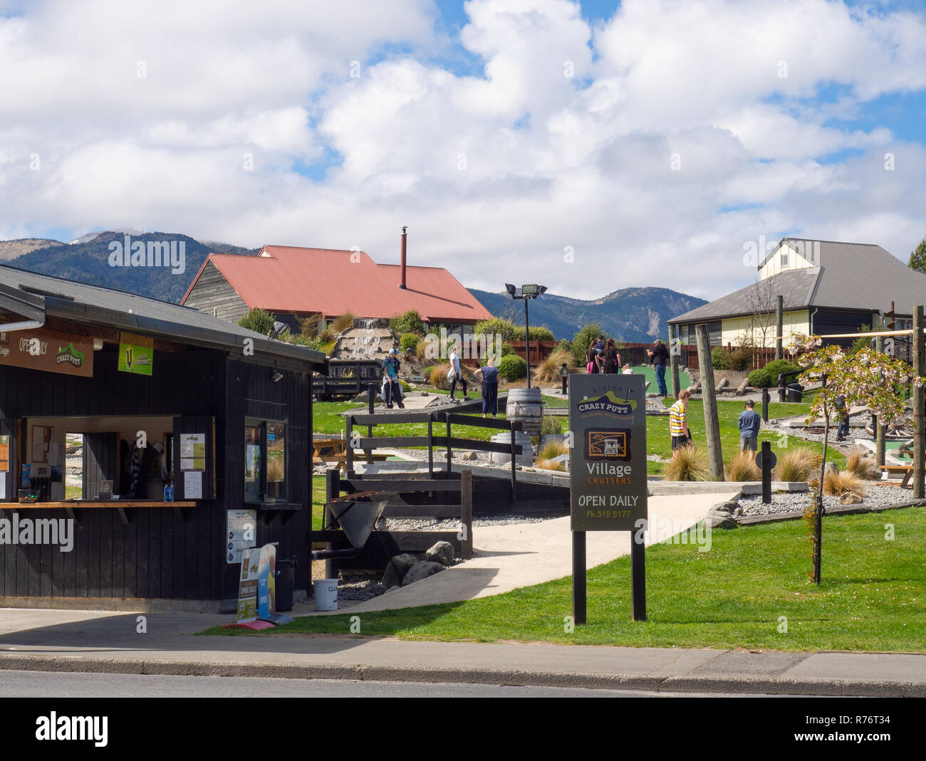 Mini Golf Course In Hanmer Springs Stock Photo - Alamy