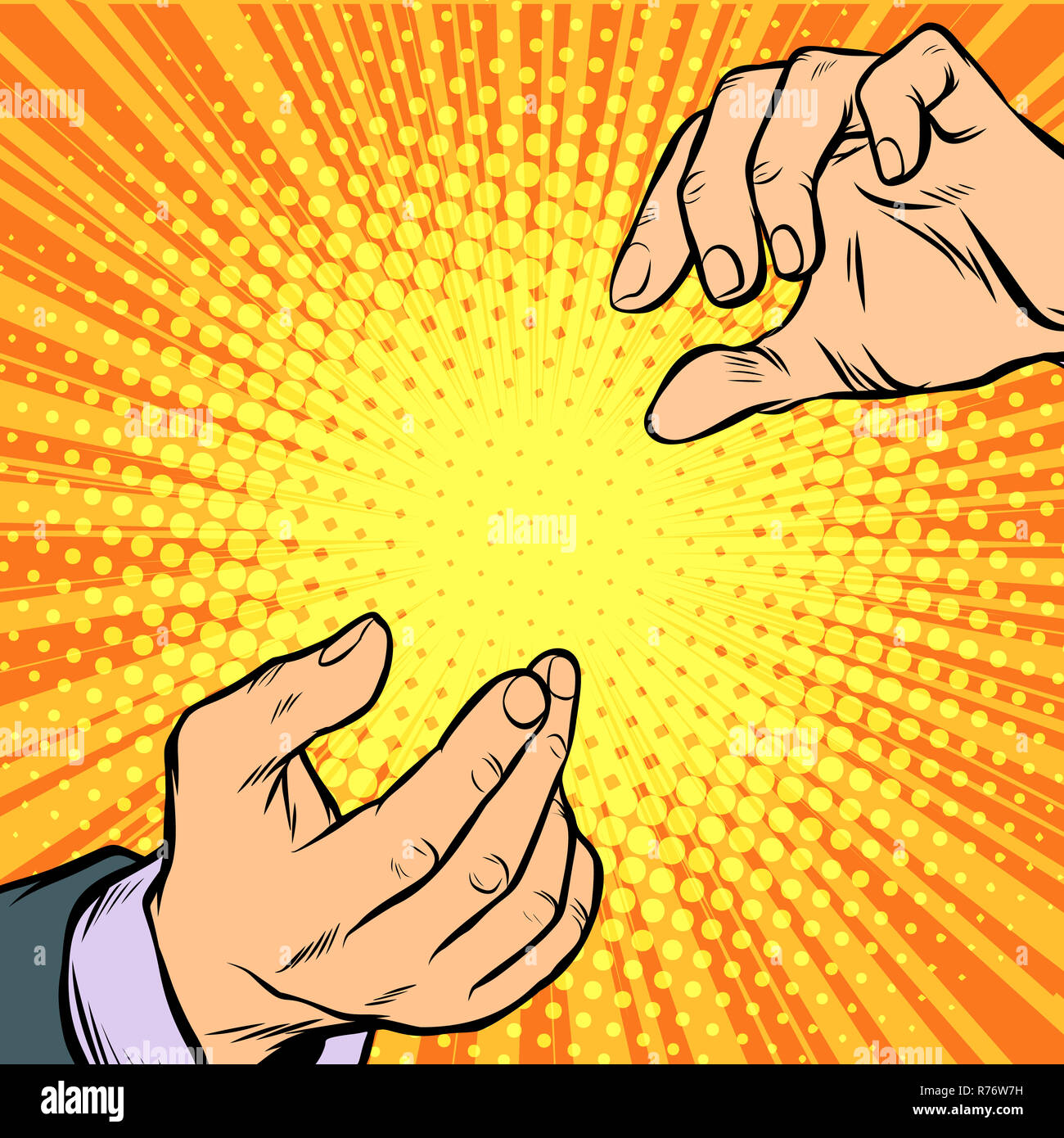 two male hands open gesture Stock Photo - Alamy