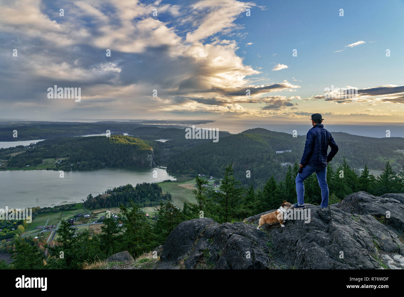 Mount Erie is the tallest mountain in the Fidalgo Island Stock Photo ...