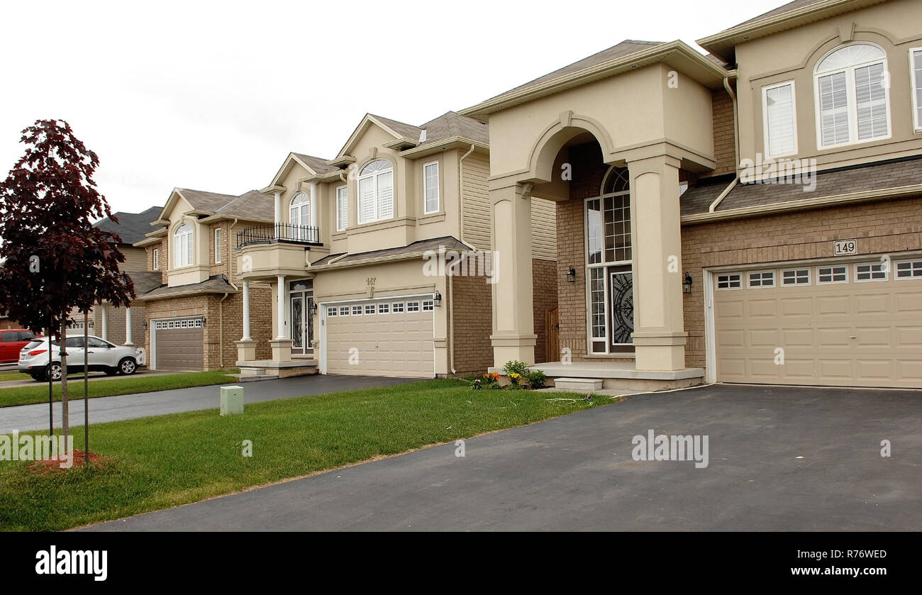 New big houses in a subdivision in Canada Stock Photo - Alamy