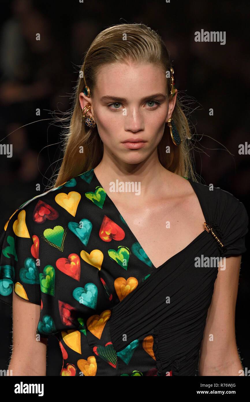 NEW YORK, NY - DECEMBER 02: Model Rebecca Leigh Longendyke walks the ...