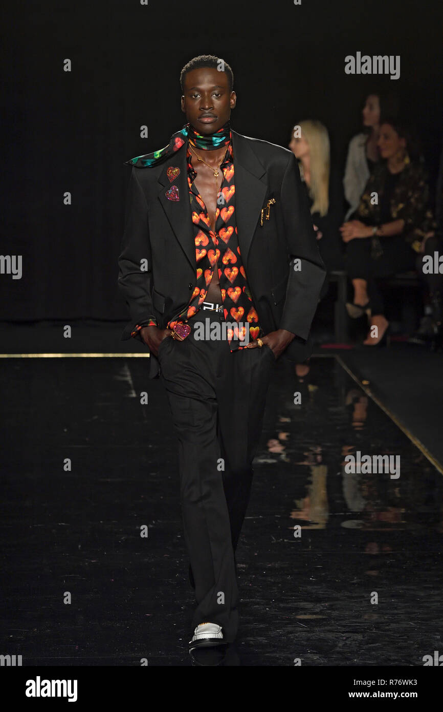 NEW YORK, NY - DECEMBER 02: Model Baba Diop walks the runway at the ...