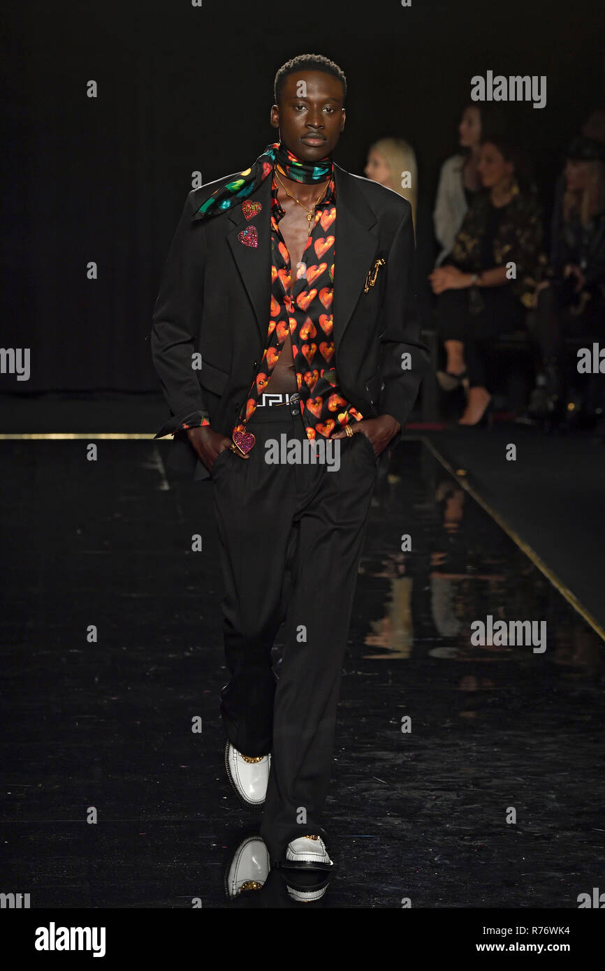 NEW YORK, NY - DECEMBER 02: Model Baba Diop walks the runway at the ...