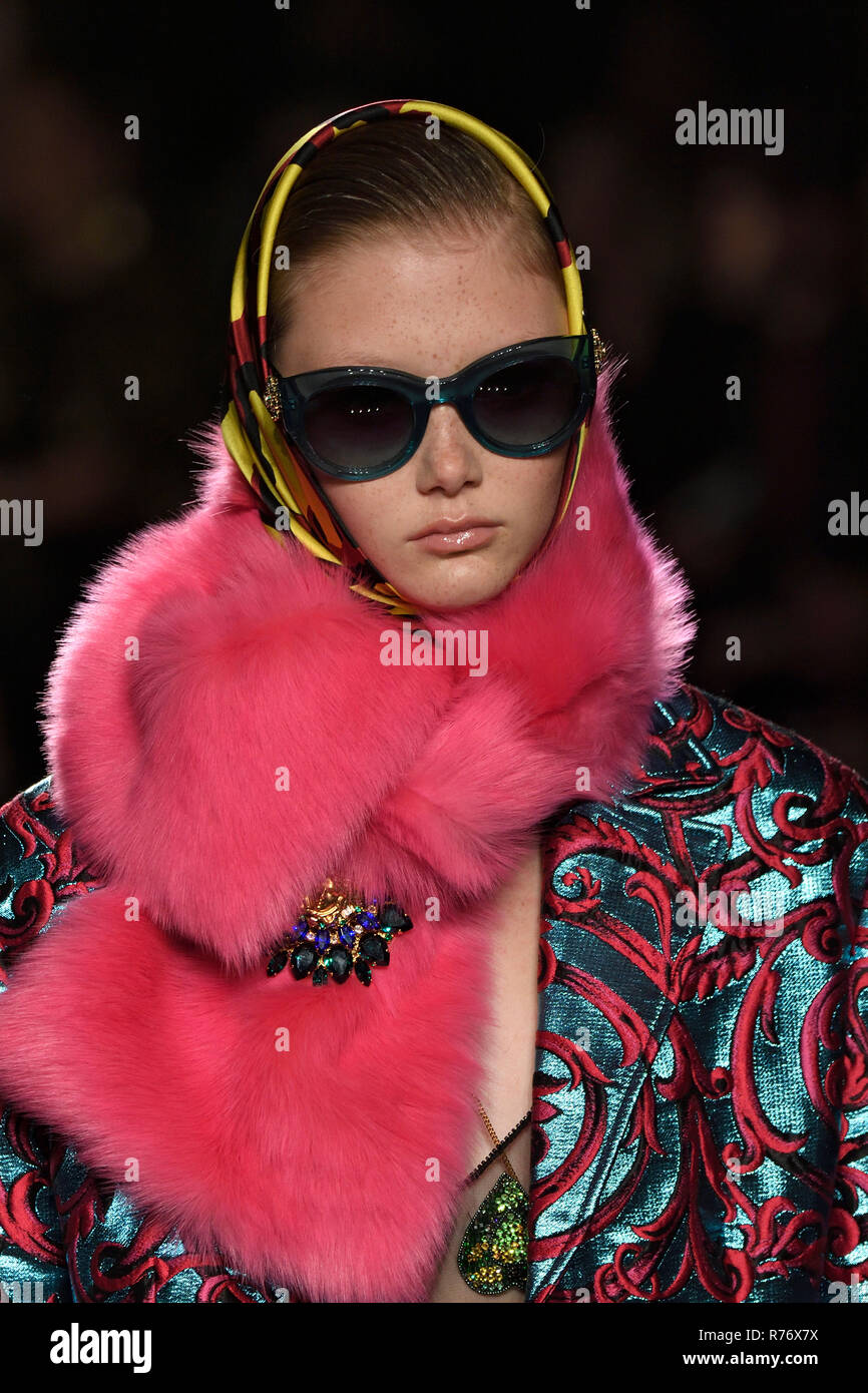 NEW YORK, NY - DECEMBER 02: Model Sara Grace Wallerstedt walks the ...