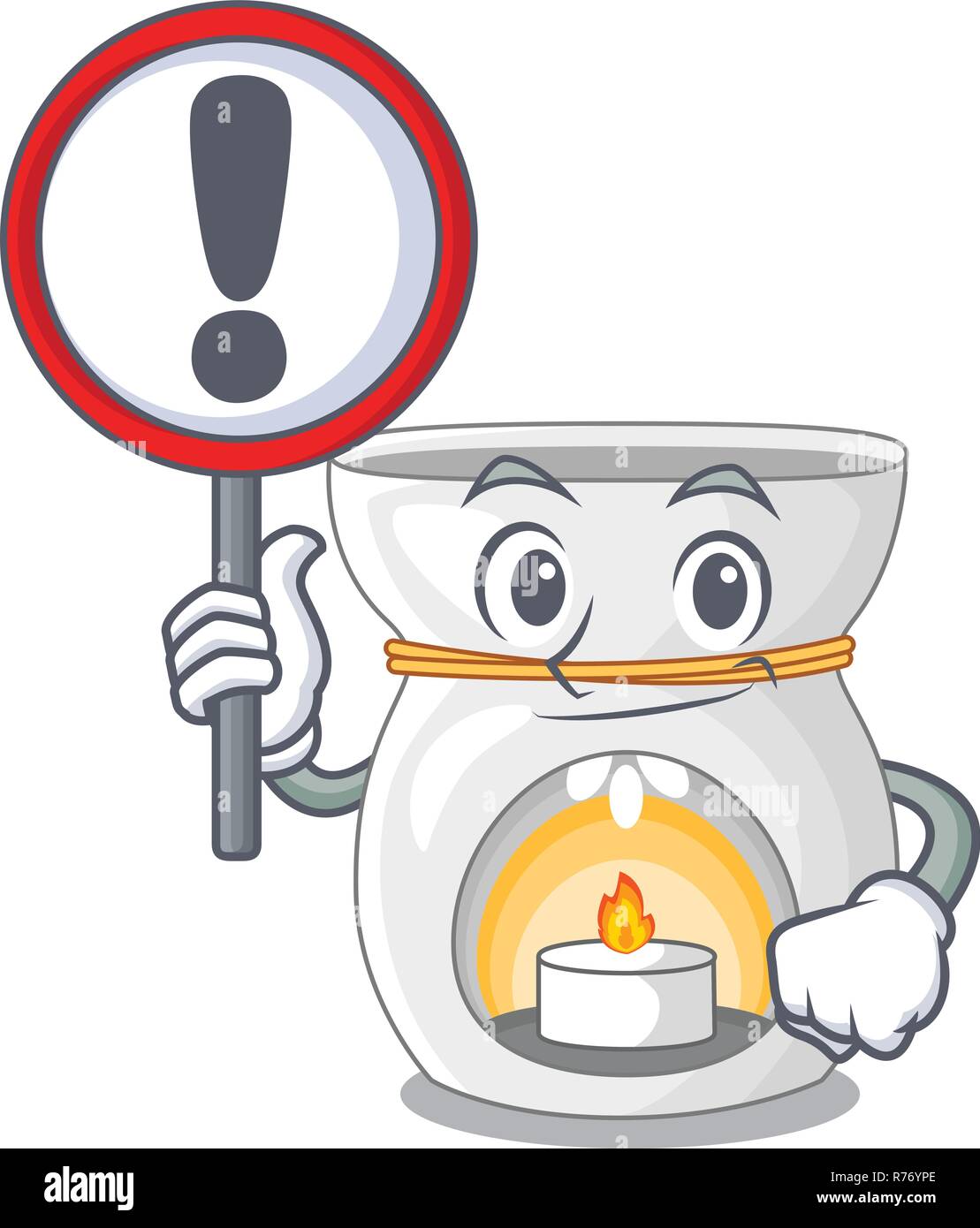 With sign aroma lamp in a cartoon versions vector illustration Stock ...