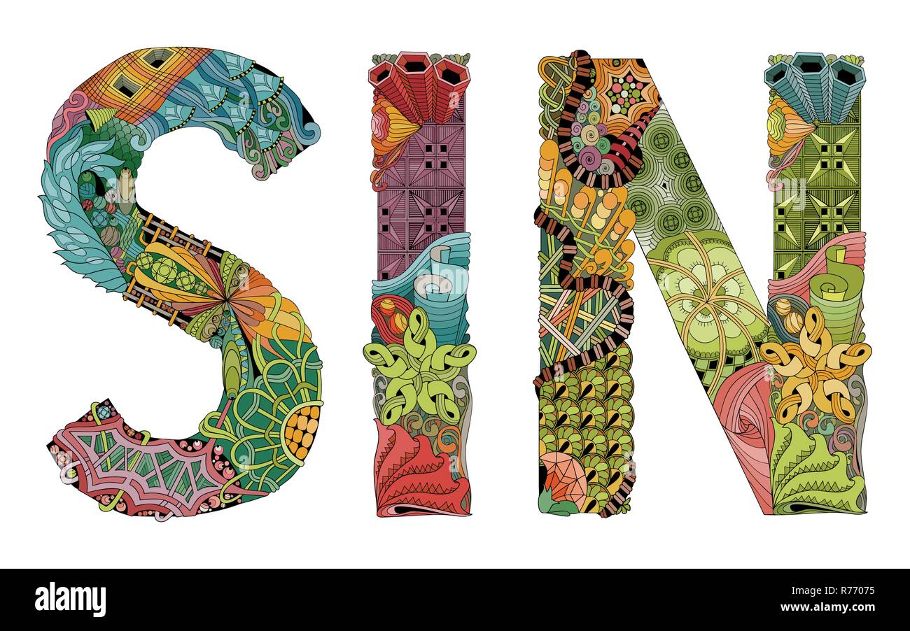 Sin font hi-res stock photography and images - Alamy