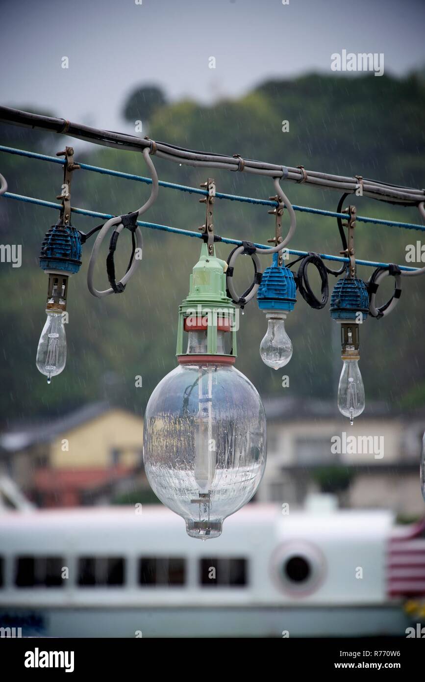 Special squid fishing light in Yobuko, Japan Stock Photo - Alamy
