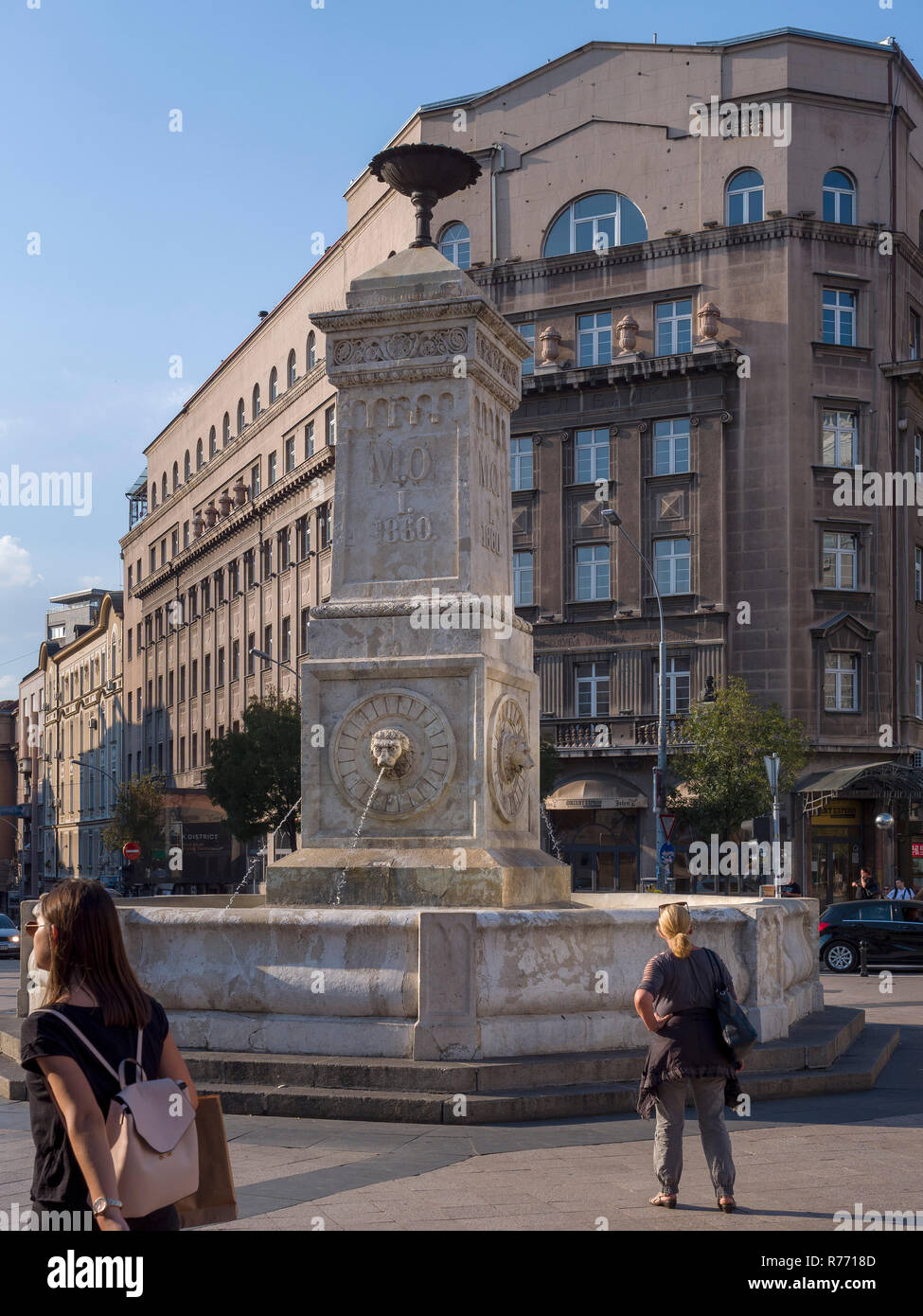 Fountain at Terazije, Belgrade, Serbia, Europe Stock Photo - Alamy