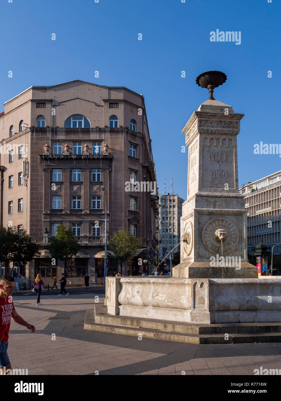 Fountain at Terazije, Belgrade, Serbia, Europe Stock Photo - Alamy