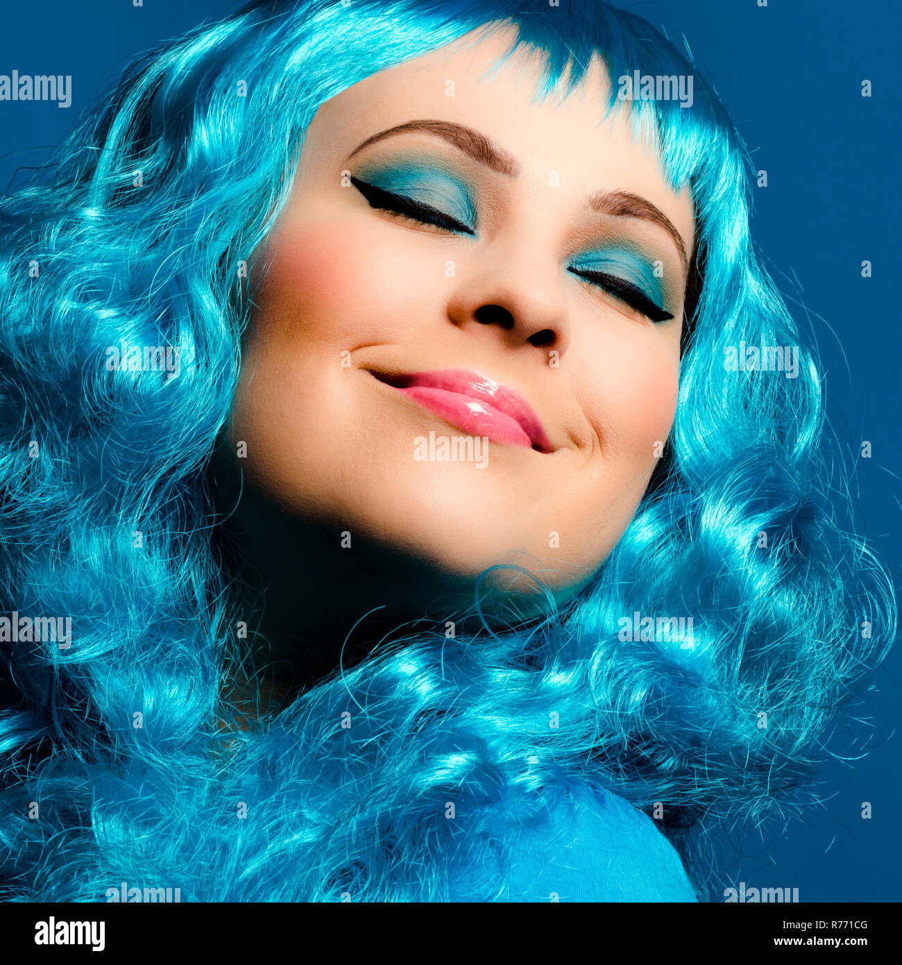 blue beauty portrait Stock Photo - Alamy