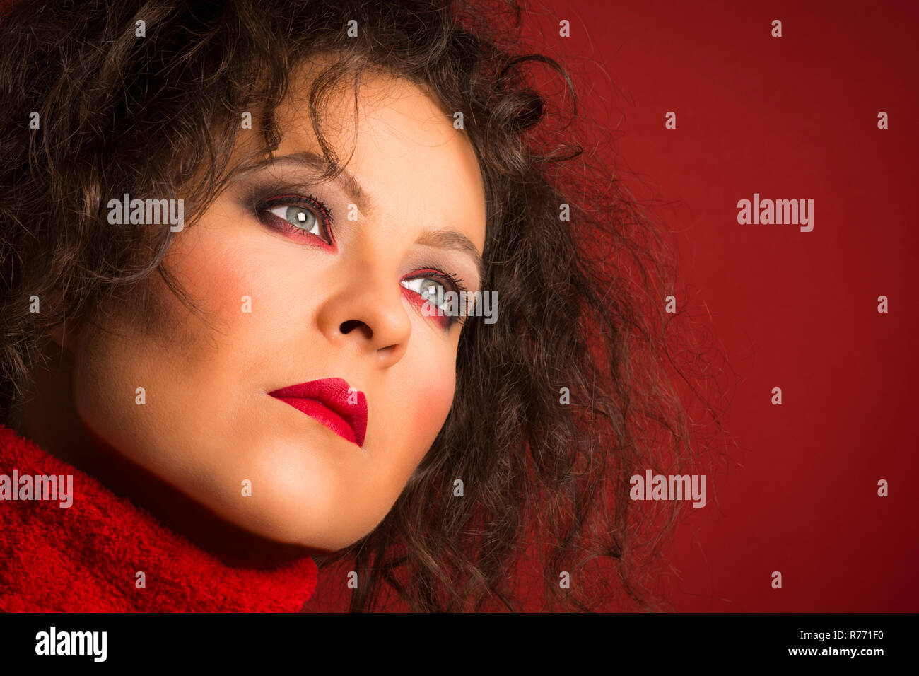 red beauty portrait Stock Photo - Alamy