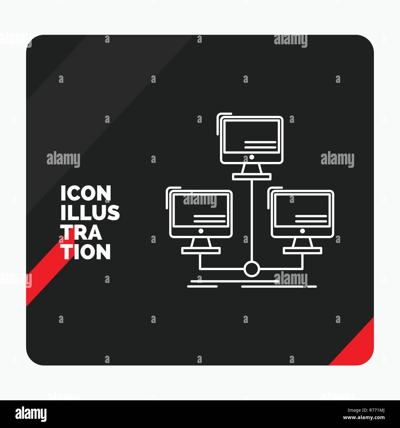 Red And Black Creative Presentation Background For Database Distributed Connection Network