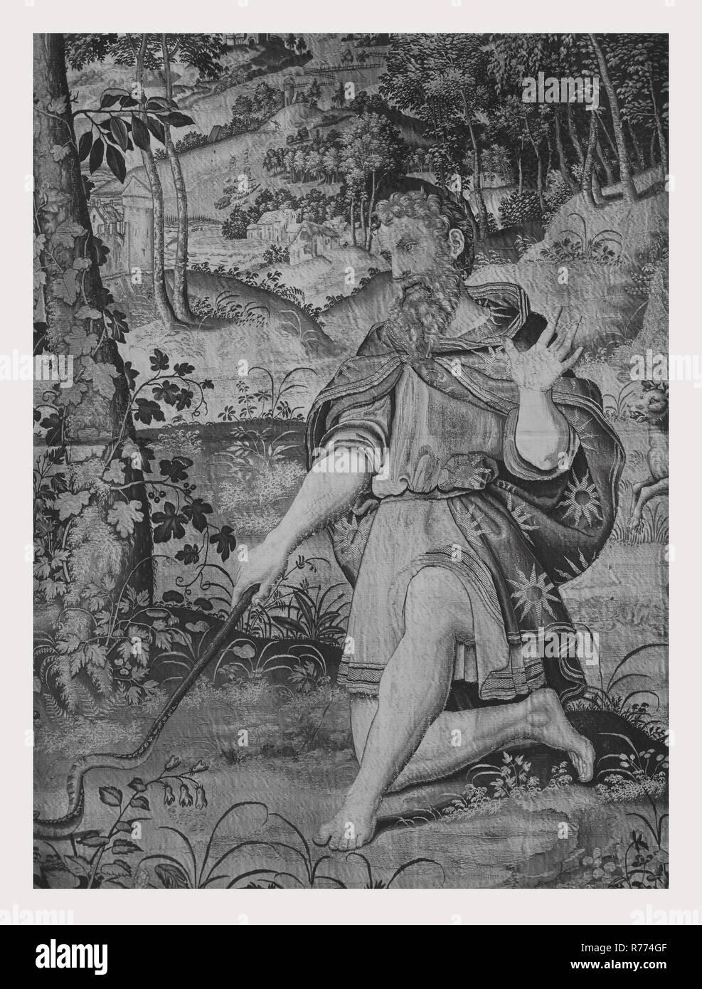 Calling of Moses: burning bush Stock Photo - Alamy