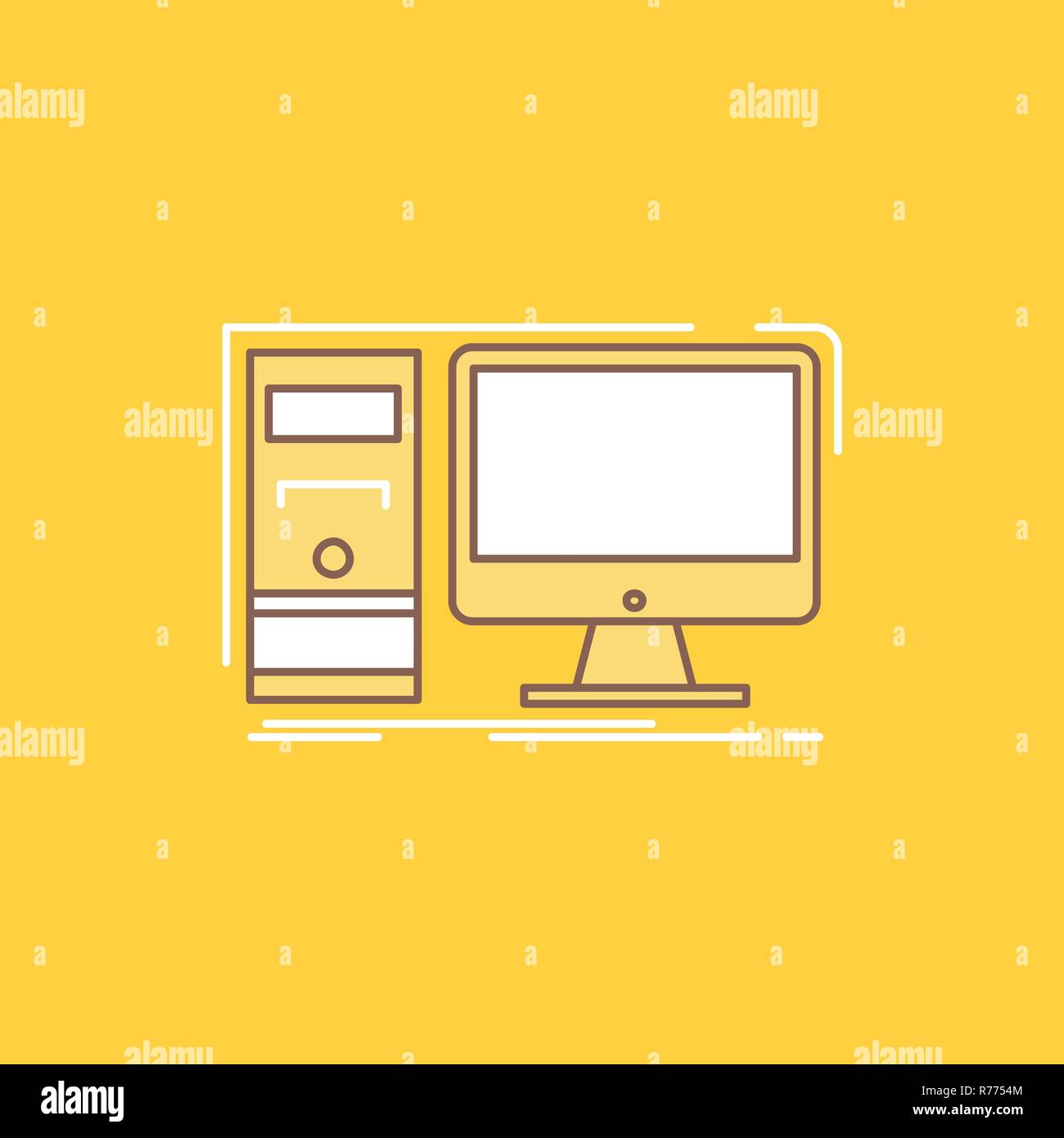 Desktop logo computer workstation icon Stock Vector Images - Alamy