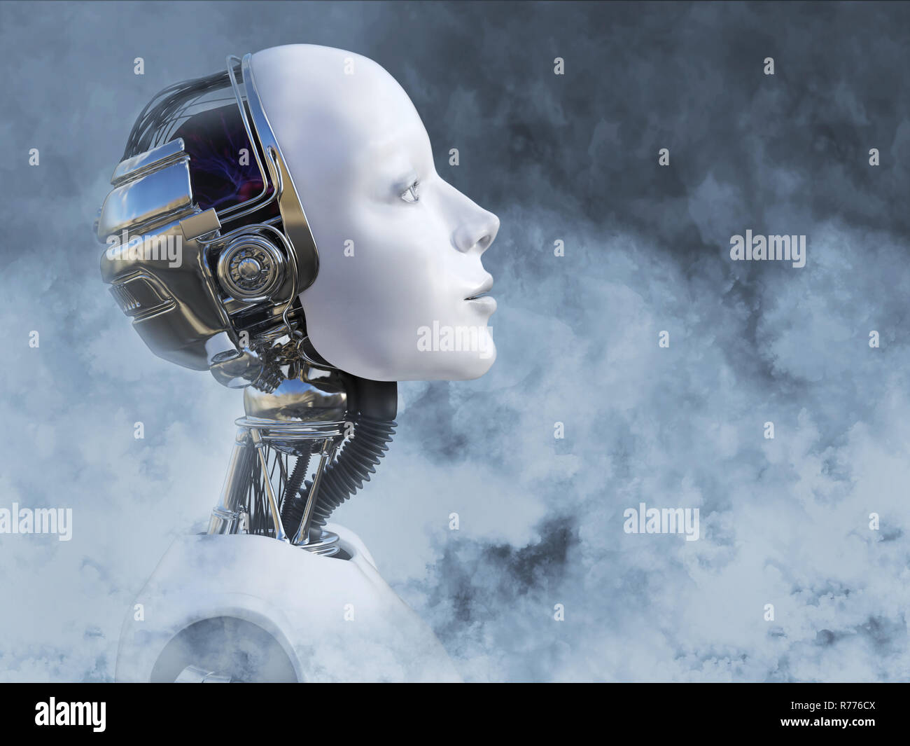 Female robot head hi-res stock photography and images - Alamy