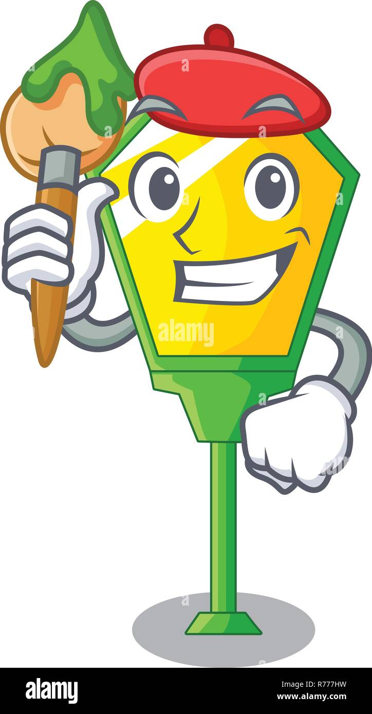 Artist lamps post collection in a cartoon vector illustration Stock ...