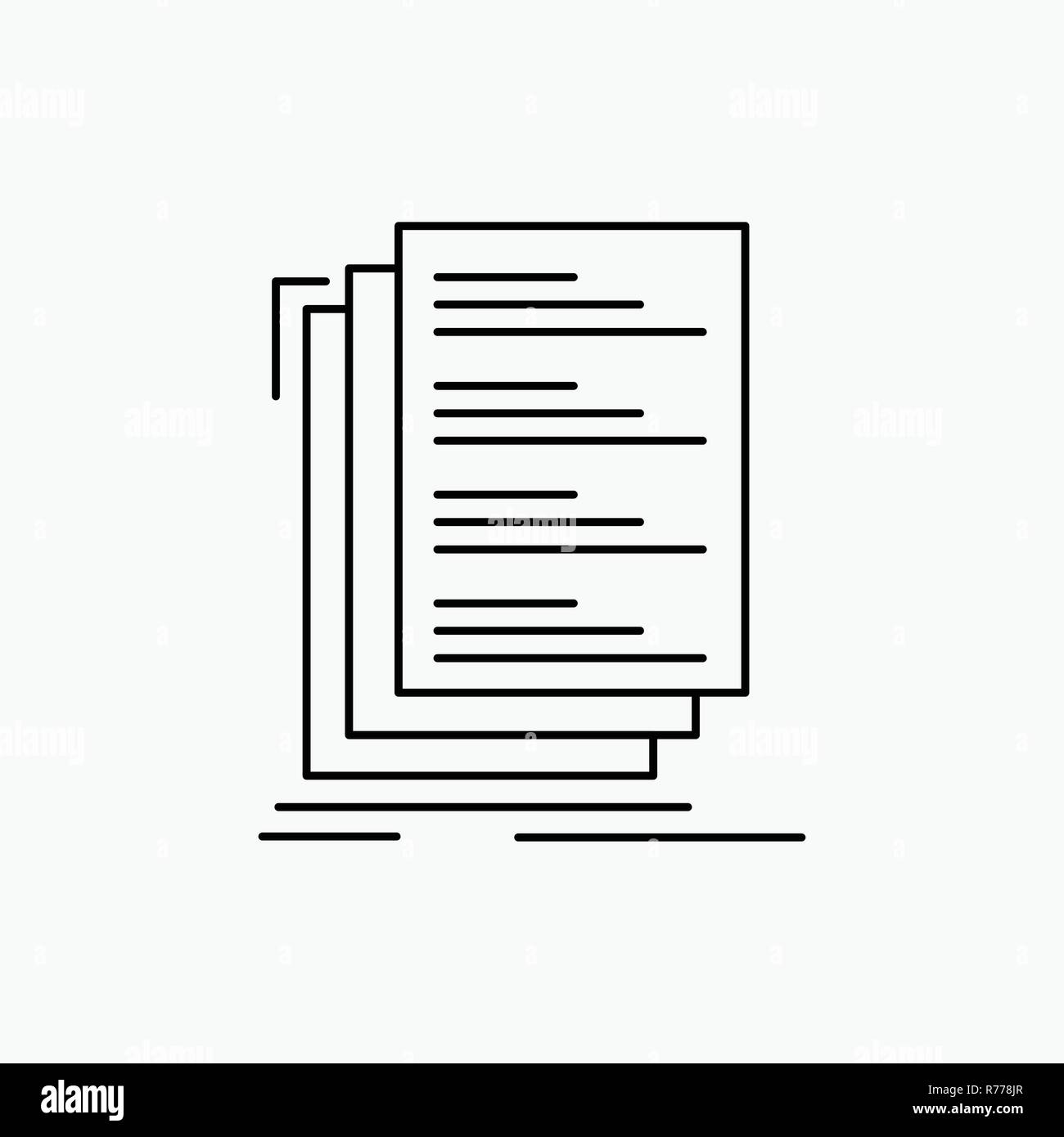 Code Coding Compile Files List Line Icon Vector Isolated Illustration Stock Vector Image