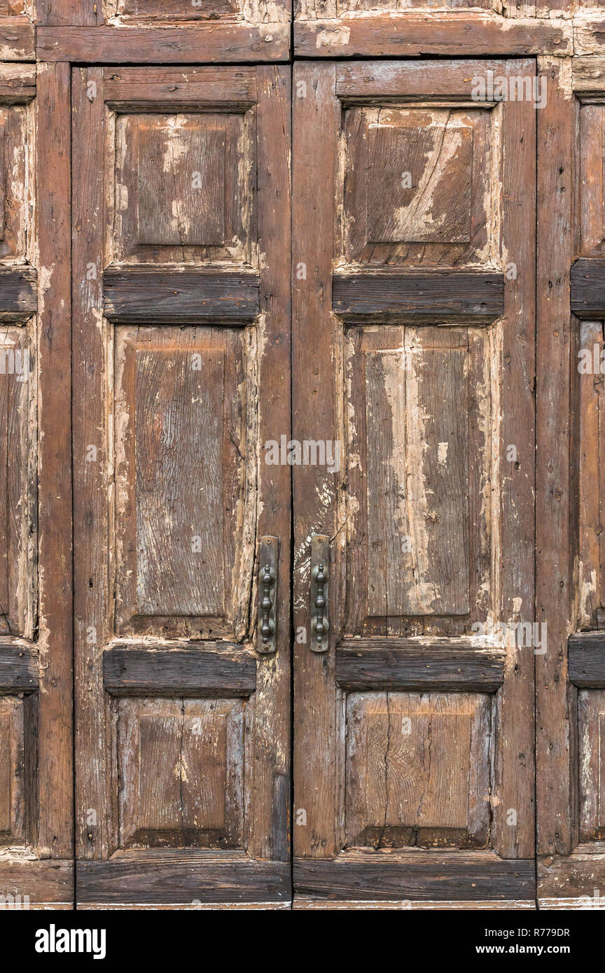 Ancient wooden door Stock Photo - Alamy