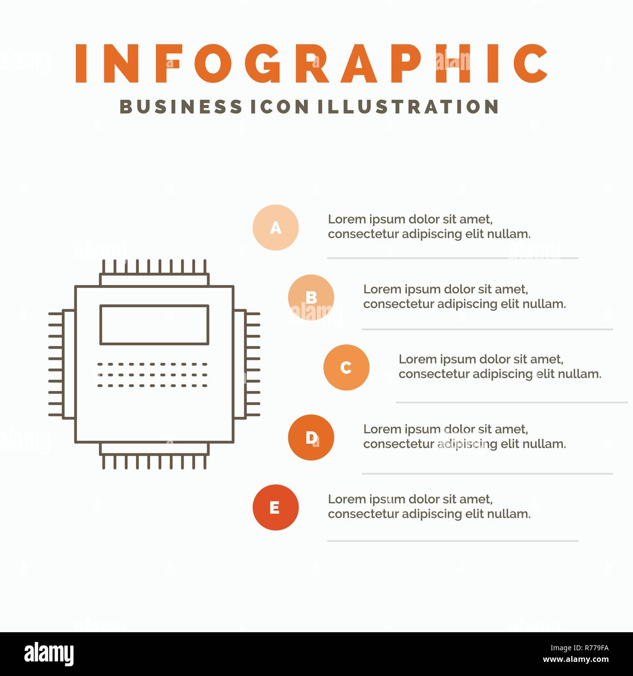 Computer hardware infographics motherboard cpu hi-res stock photography ...