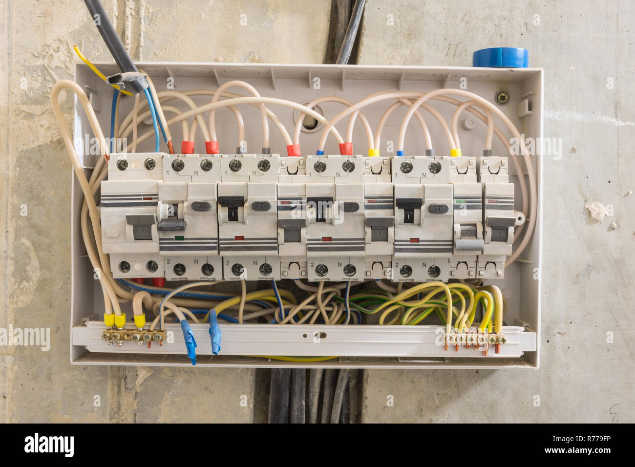 Home electrical wiring junction box hi-res stock photography and images ...