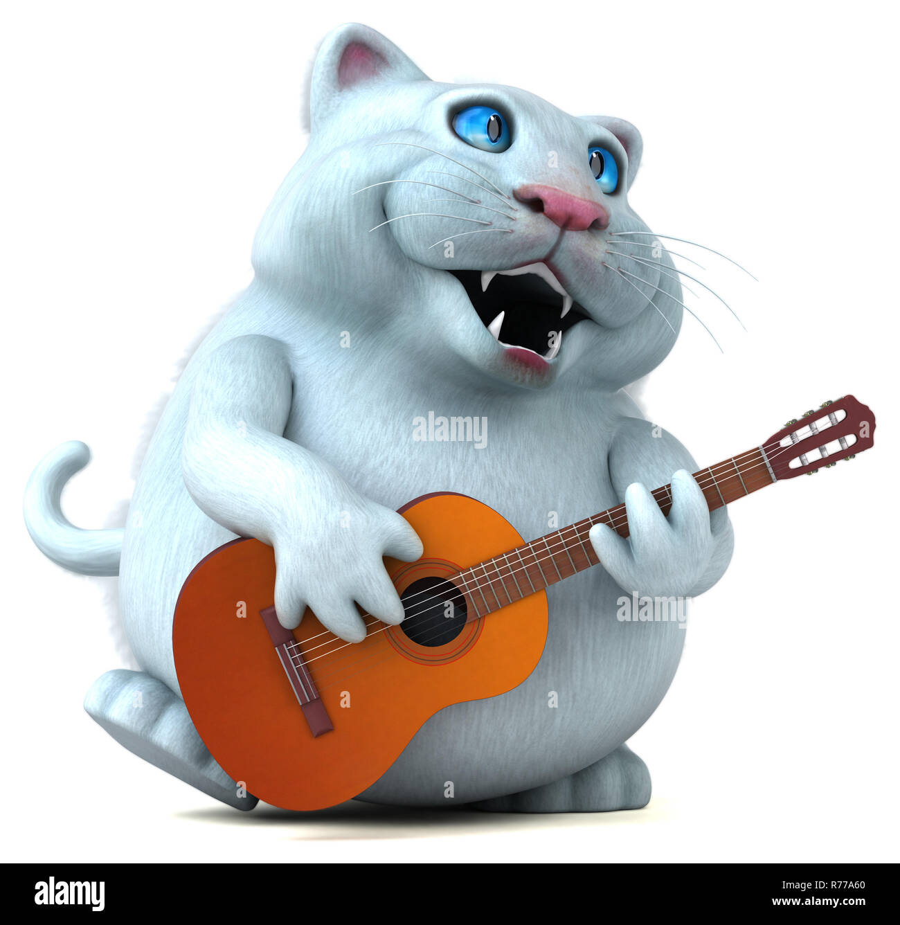 Fun cat - 3D Illustration Stock Photo - Alamy
