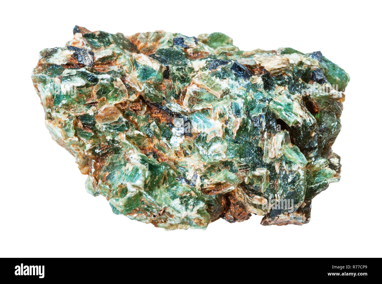 green beryl crystals in druse Stock Photo - Alamy