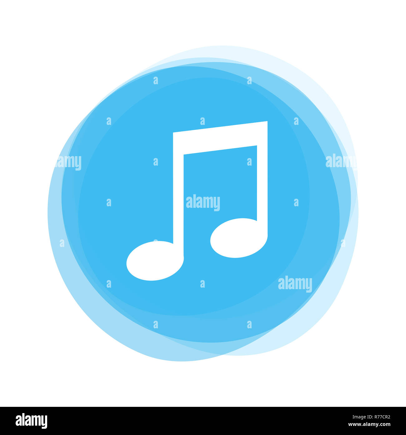 Music notes on round Cut Out Stock Images & Pictures - Alamy