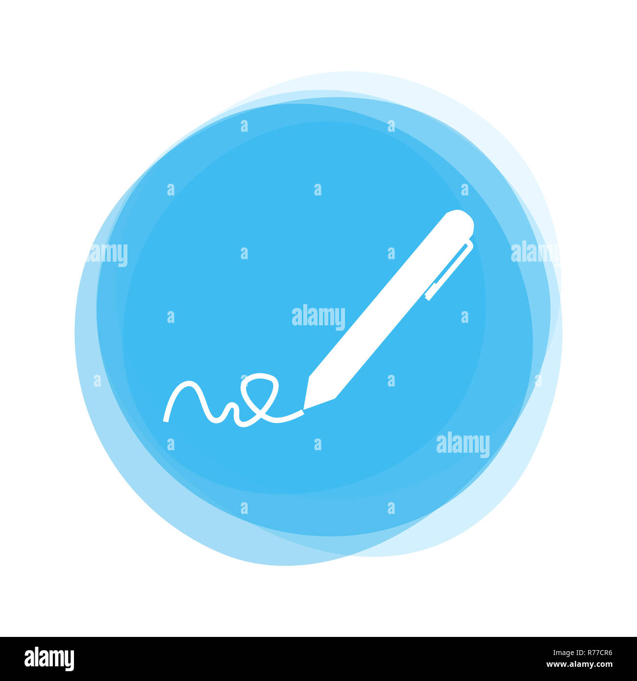 white pen on light blue pin Stock Photo - Alamy