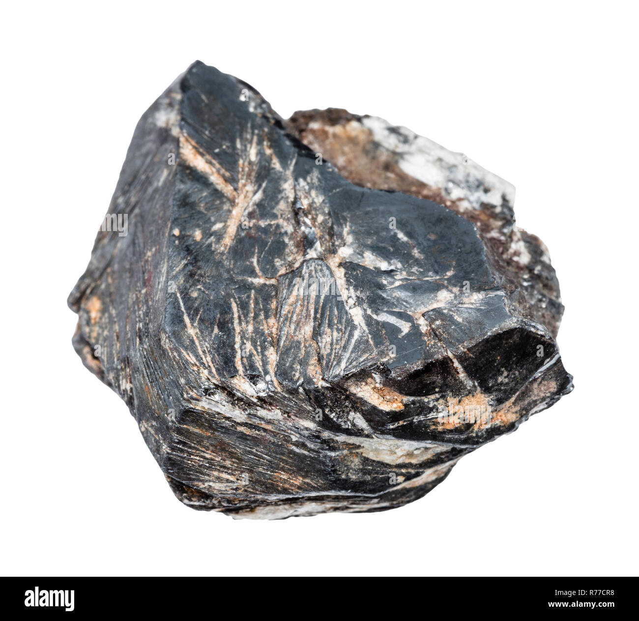 rough Hematite crystal isolated on white Stock Photo - Alamy
