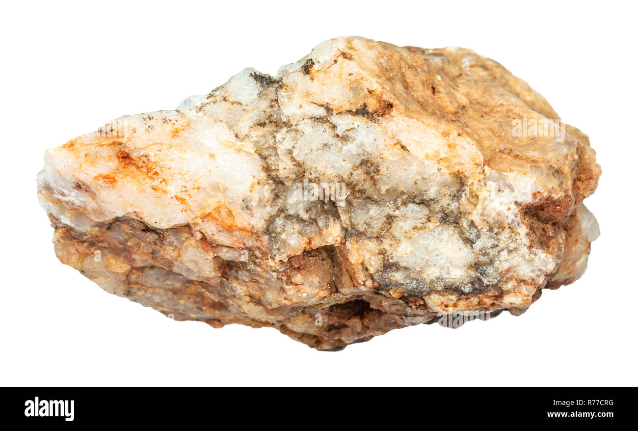 raw Albite stone isolated on white Stock Photo - Alamy